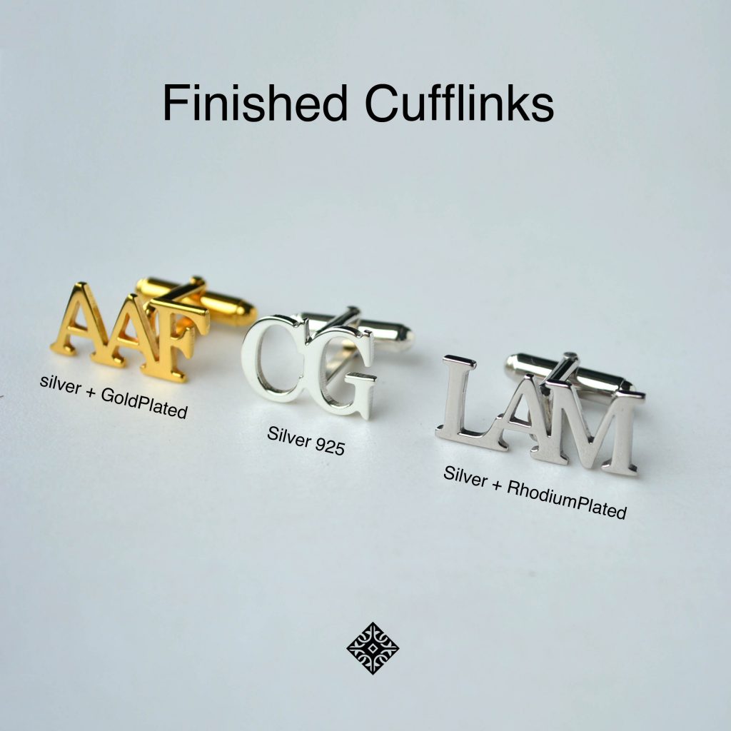 Custom Cufflinks 2 Initials – Custom Cufflinks